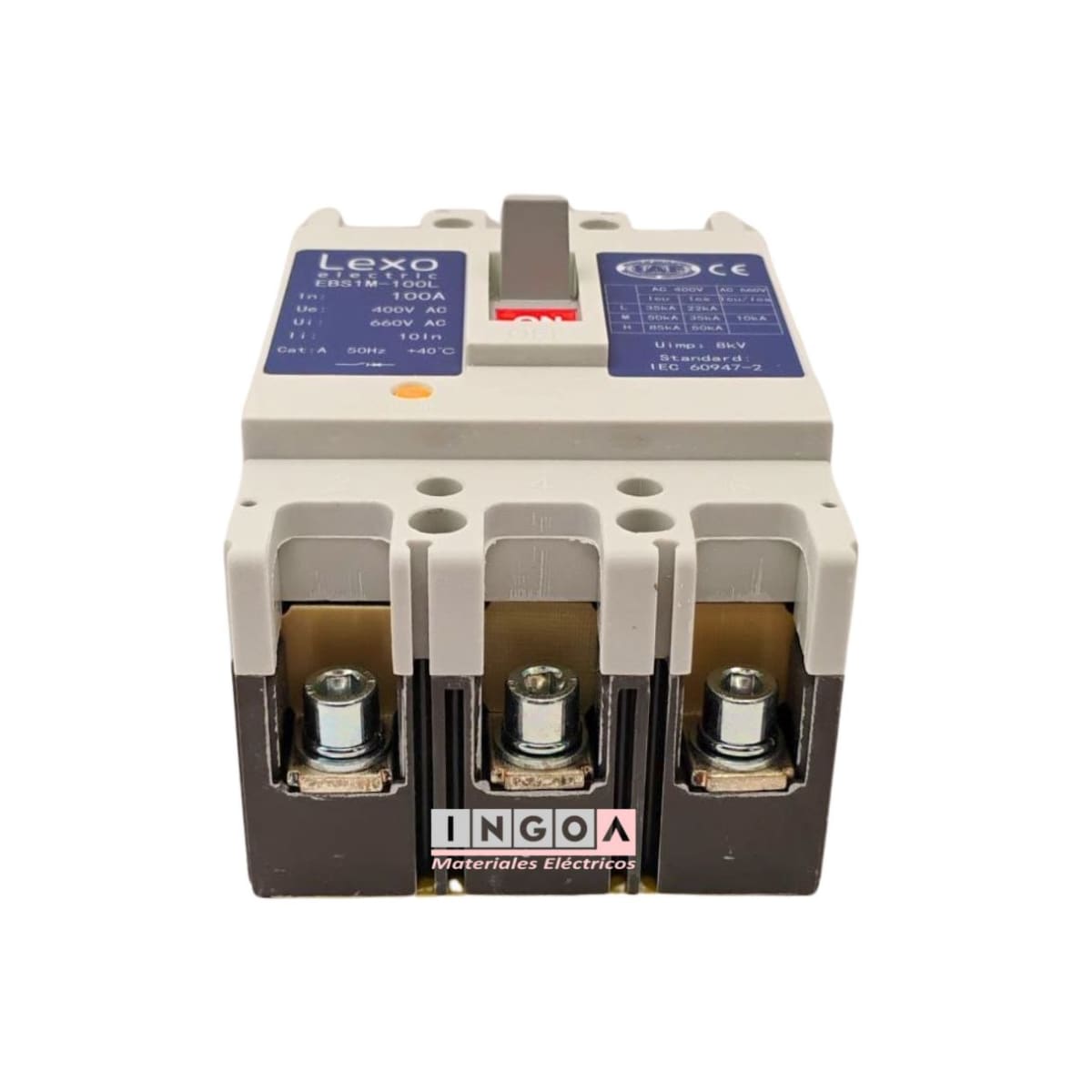 Interruptor Automatico Caja Moldeada 3x100A 35KA Lexo EBS1M-100 | INGOA ...