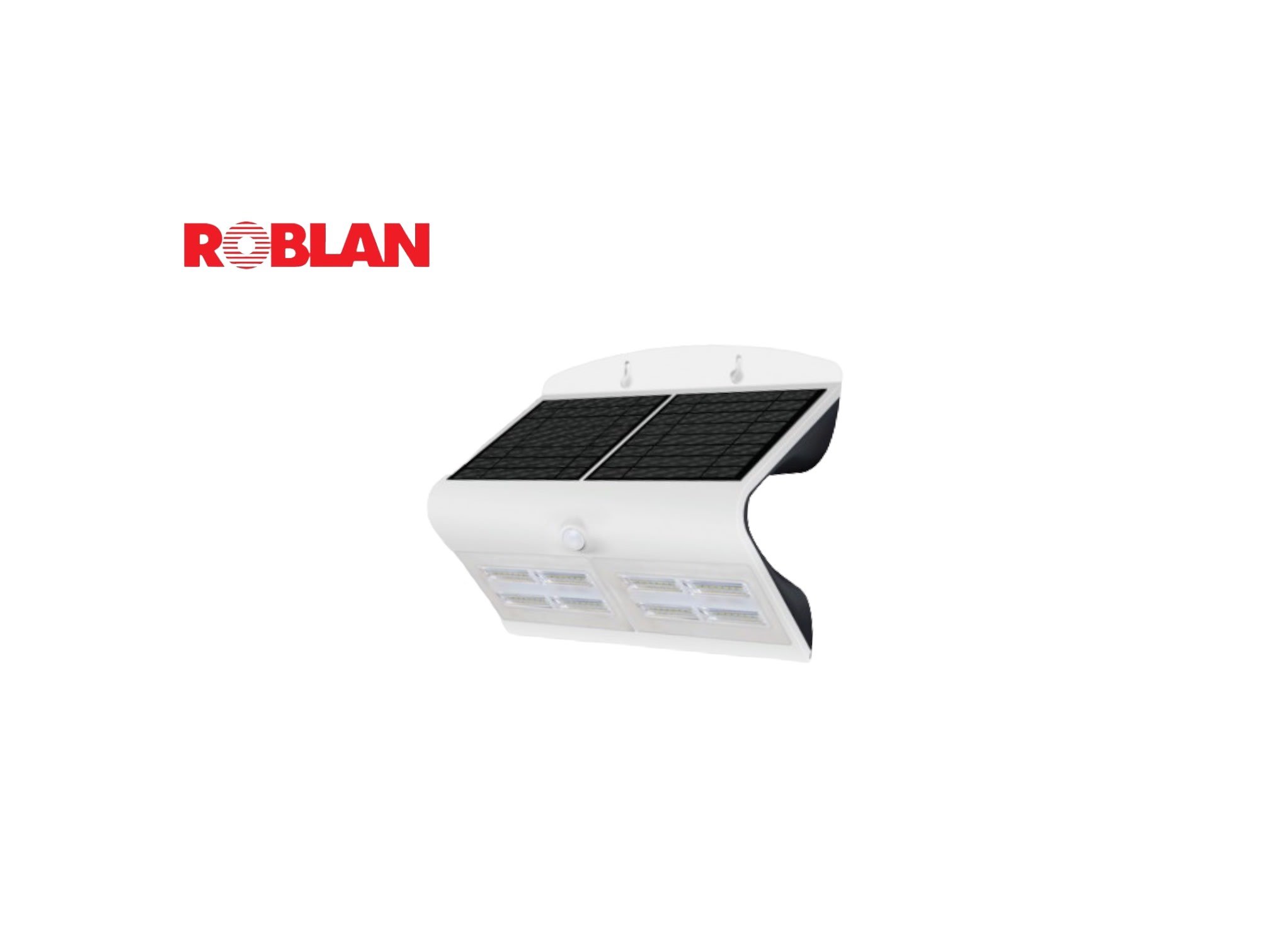 APLIQUE ROBLAN SOLAR 6,8W 4100K 800Lm C/SENSOR IP65 BLANCO | Nuevo URNAV