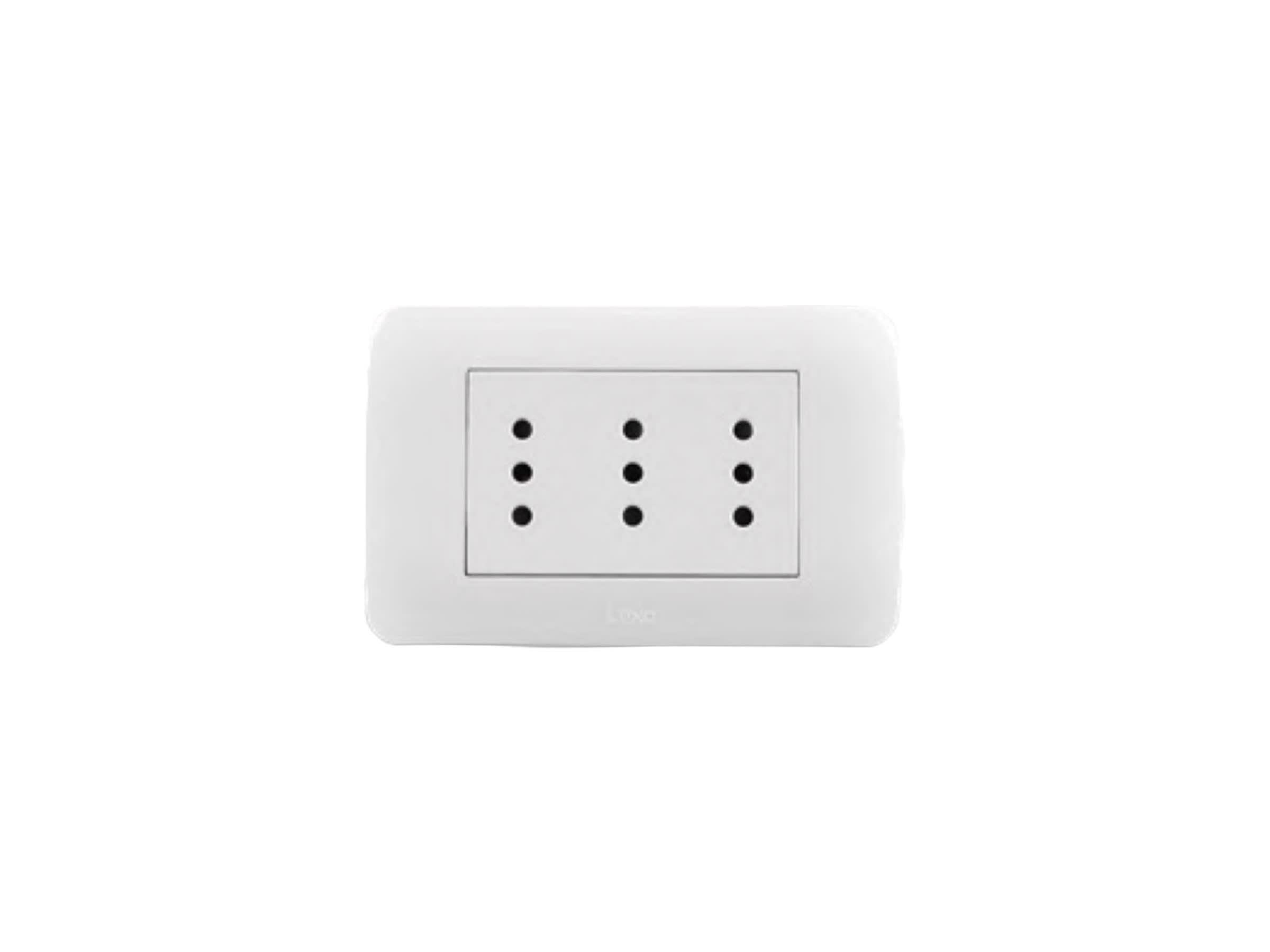 ARTEFACTO TOMA CORRIENTE TRIPLEX 10A BLANCO | Nuevo URNAV