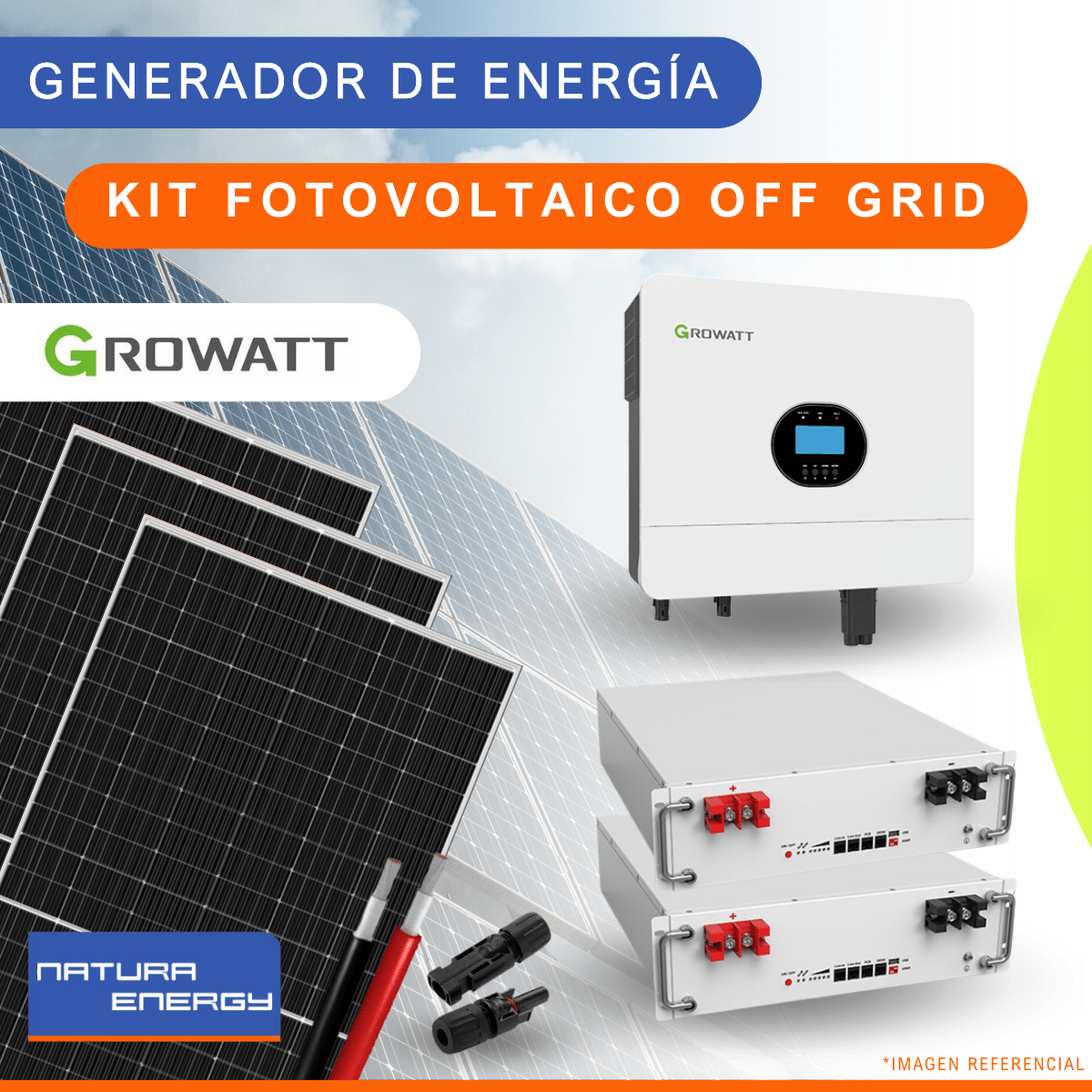 Kit Solar Off Grid 6kW Growatt Litio Full | Natura Energy es ...