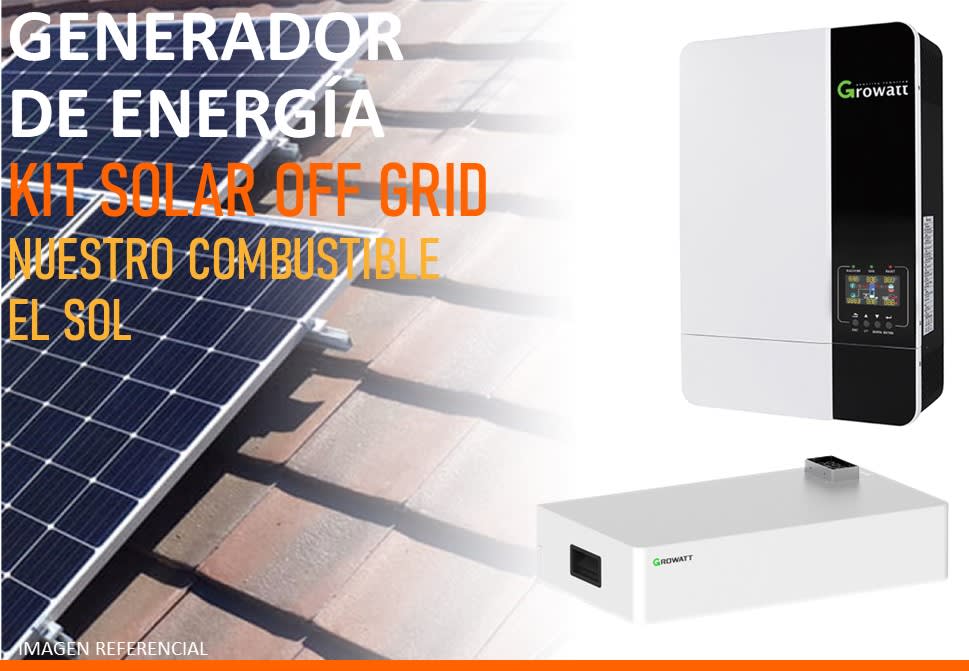 Kit Solar 5000W Off Grid Litio Growatt (Ampliable) | Kit Fotovoltaico ...