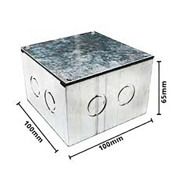 CAJA ZINCADA 100X100 X65MM A11 | ELECTRICIDAD PJ