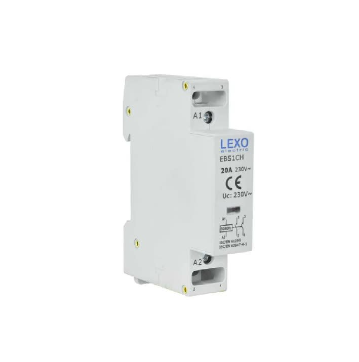 CONTACTOR MODULAR 2NA + 0NF 20A 230V CLASE AC1-AC3 | ELECTRICIDAD PJ