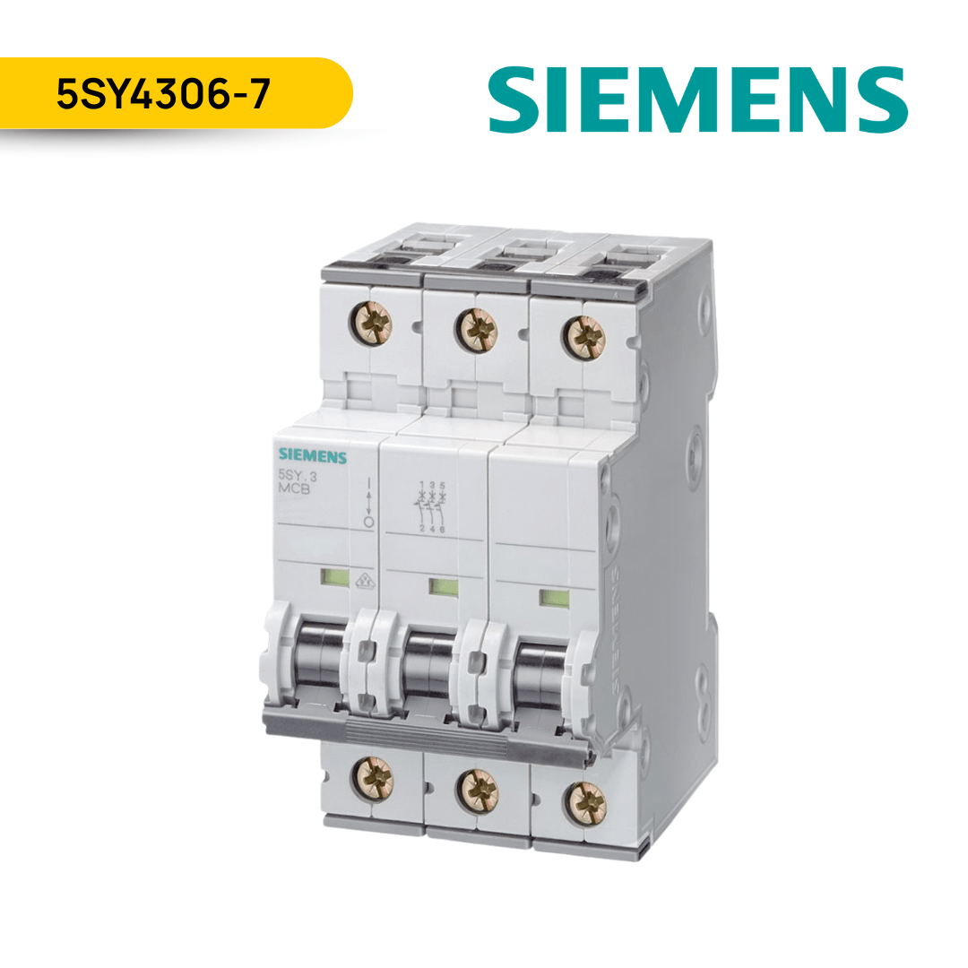 INTERRUPTOR (P/RIEL) 3X6A. 10KA/400VAC; 5SY4306-7; SIEMENS | TEC ...
