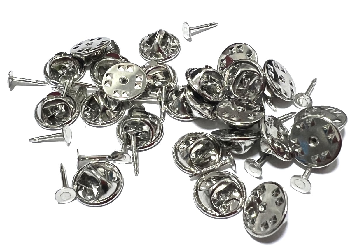 Base Metal para Pin Plateado 11mm (Set de 6) | Mundo del Joyero