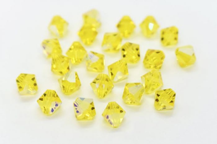 Bicono Punta Swarovski Citrine 4mm (6 Unidades) | Mundo del Joyero