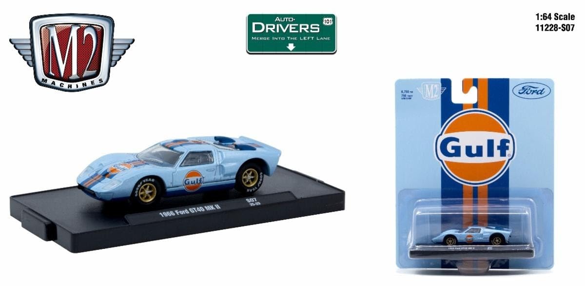 Ford GT40 MK II 1966 Gulf Auto Drivers S07 - M2 Machines | Zoe Regalos