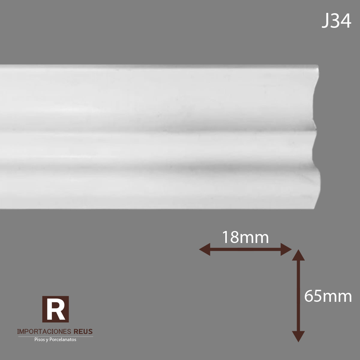 Cornisa de PVC JX34 | Importaciones Reus Santiago