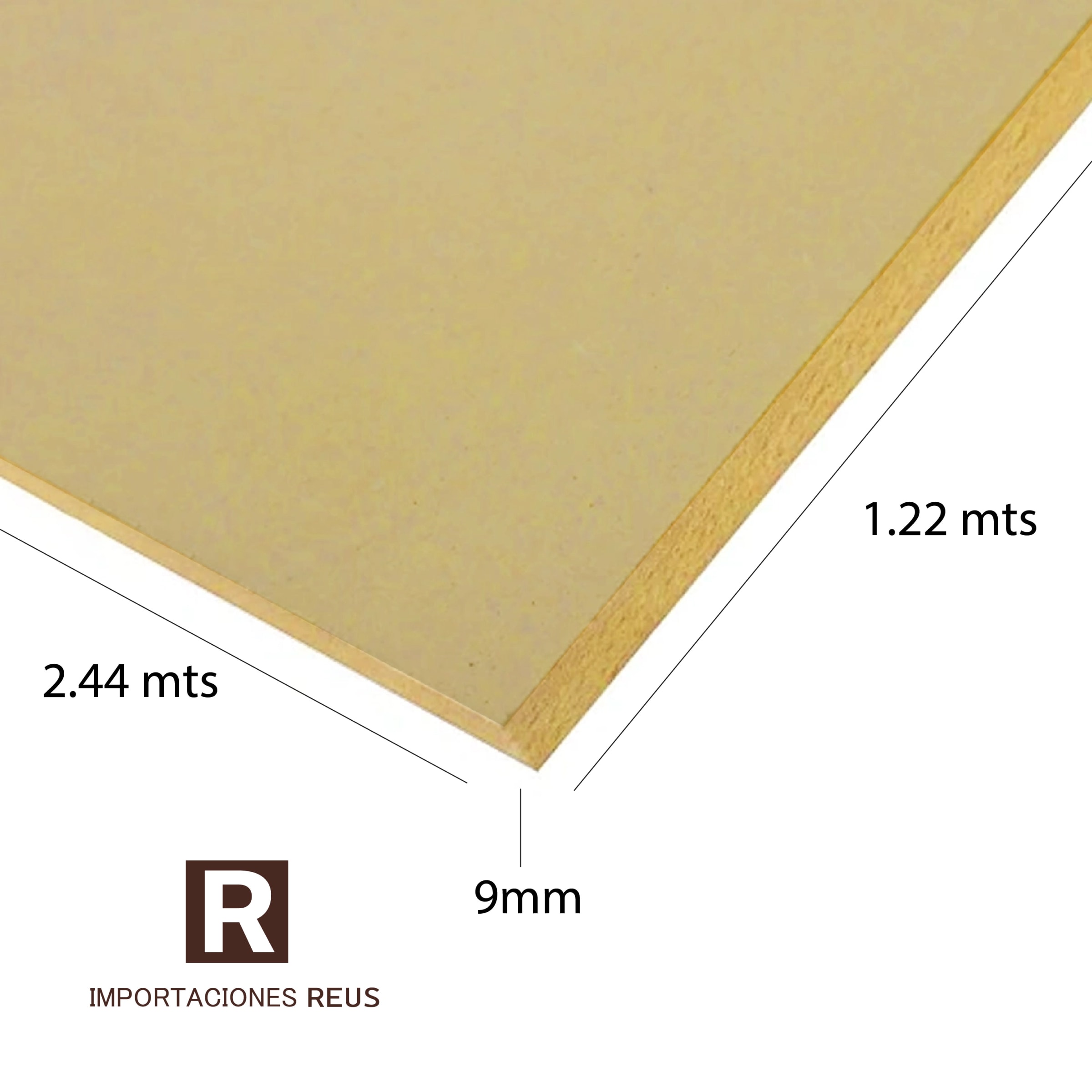 Natural Mdf 1220x2440x9mm Importaciones Reus Santiago