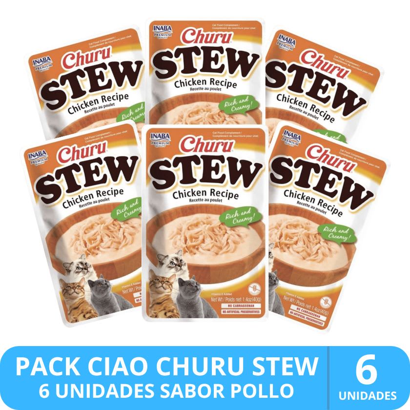 Inaba Churu Cat Stew Chicken 40gr PACK 6 Unidades | NovaPet.cl ...