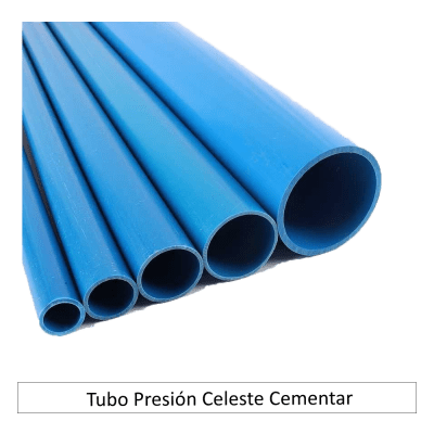 Tubo PVC Presión Celeste 63mm c/goma | Ferretería San Carlos