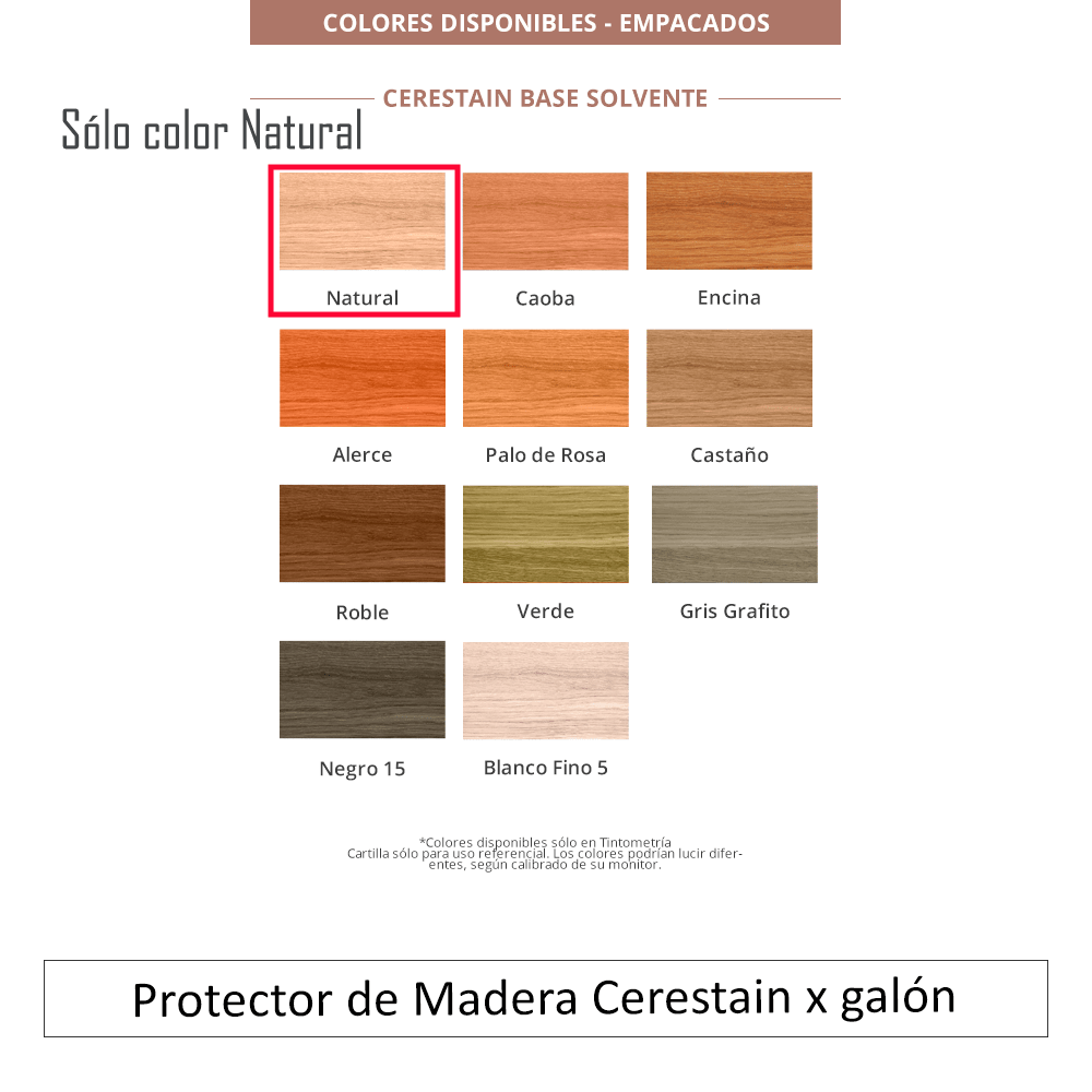 Protector de Madera Cerestain x galon | Ferretería San Carlos