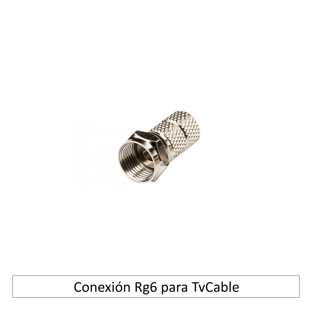 Conector coaxial RG6 para TvCable | Ferretería San Carlos