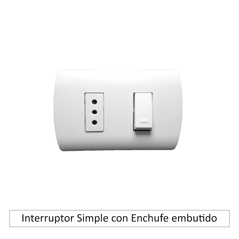 Interruptor Simple con Enchufe | Ferretería San Carlos