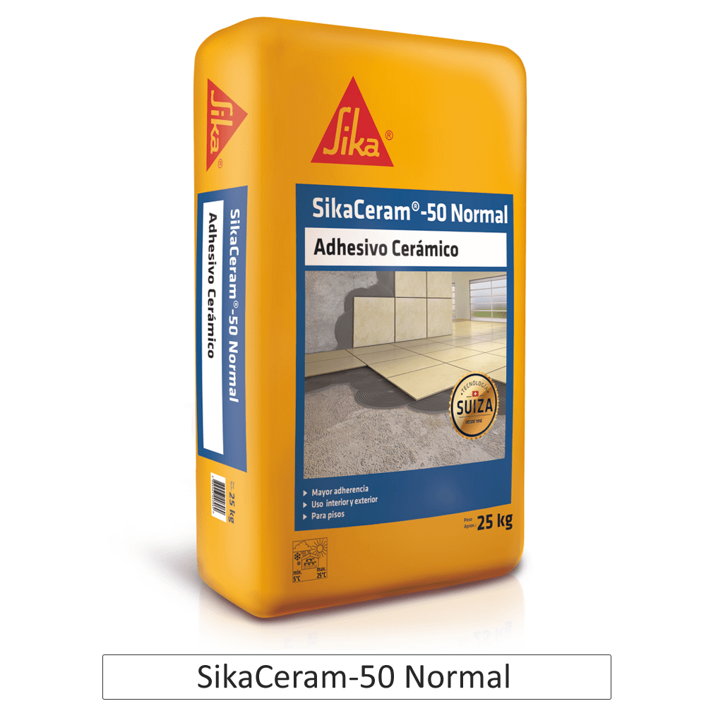 Adhesivo Ceramica en Polvo SikaCeram-50 Normal | Ferretería San Carlos