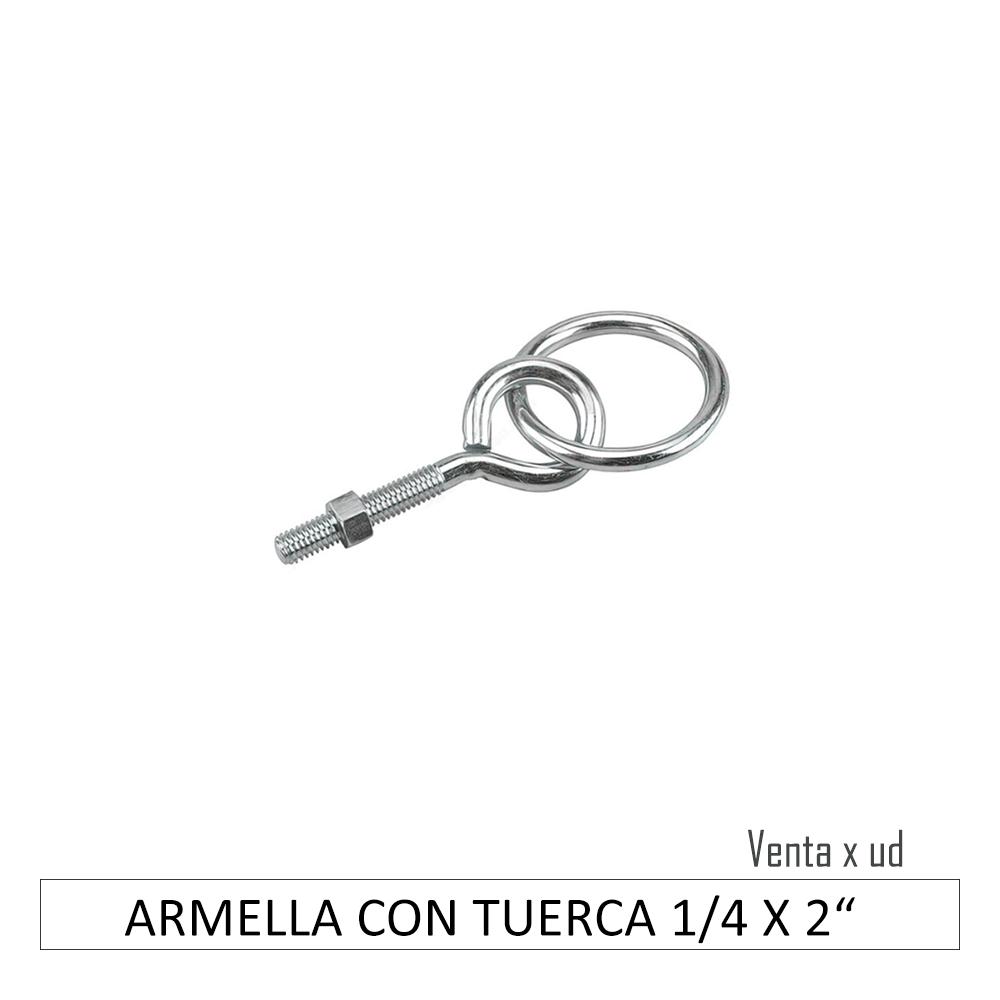 Armella con tuerca 1/4 | Ferretería San Carlos