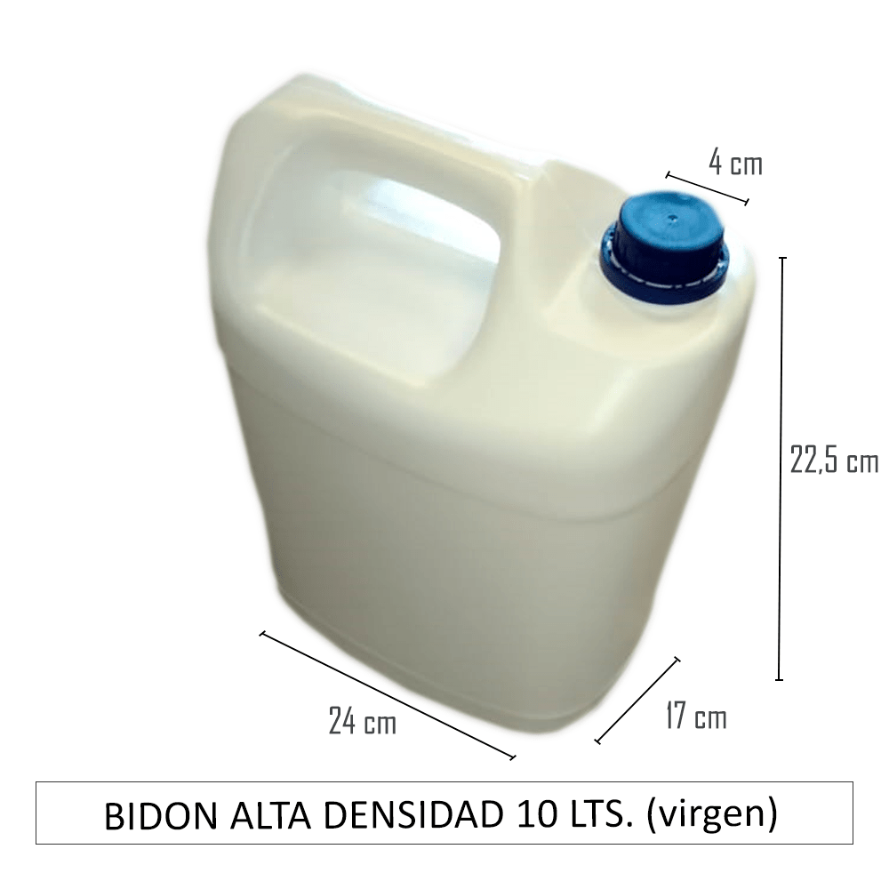 BIDON ALTA DENSIDAD 10 LTS. (virgen) | Ferretería San Carlos