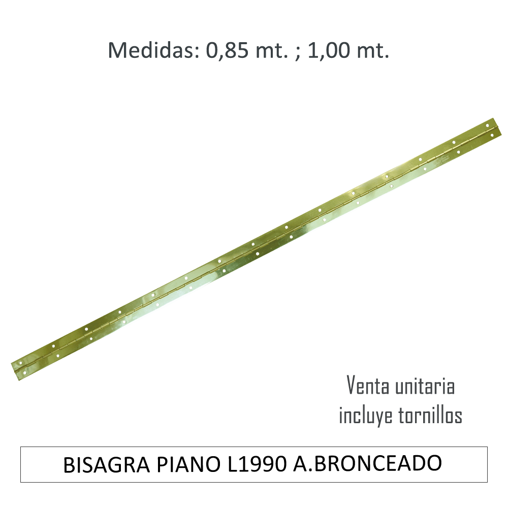 BISAGRA PIANO L1990 A.BRONCEADO | Ferretería San Carlos