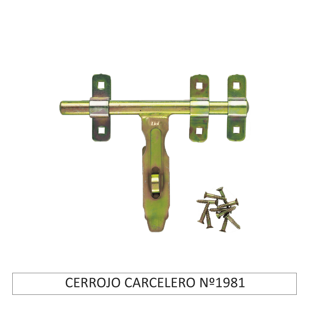 CERROJO CARCELERO Nº1981 A.ZINC | Ferretería San Carlos