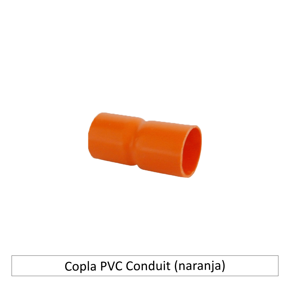 Copla PVC Conduit (naranja) | Ferretería San Carlos