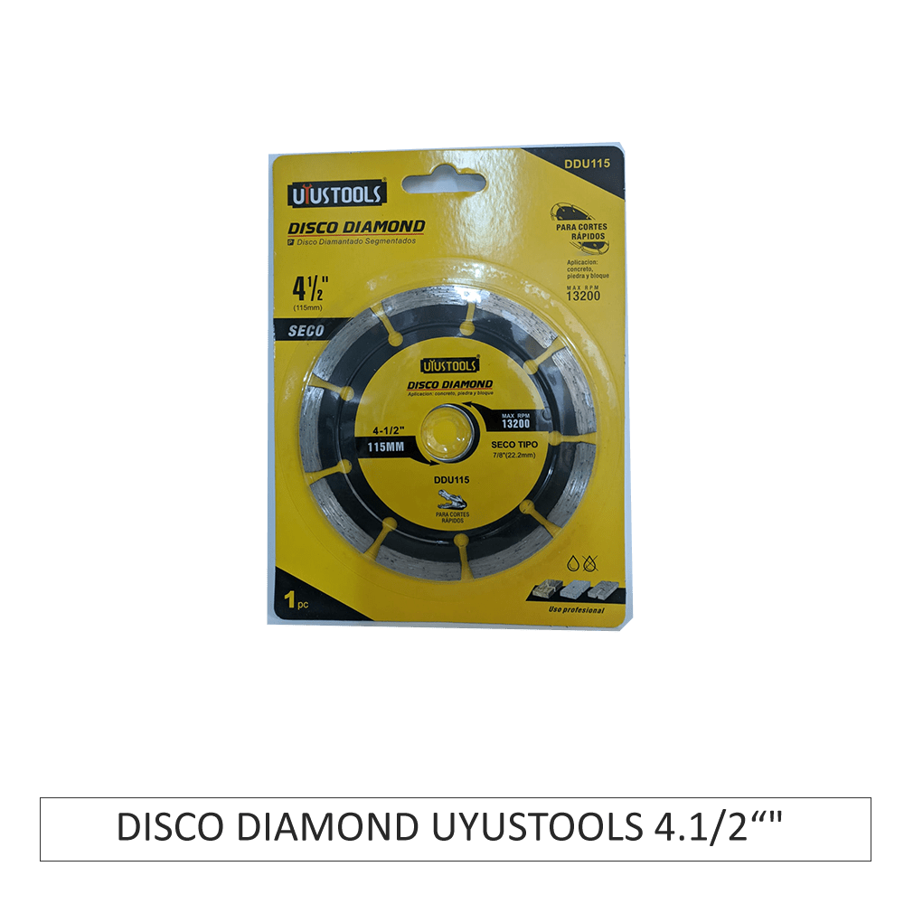 DISCO DIAMOND UYUSTOOLS 4.1/2" | Ferretería San Carlos