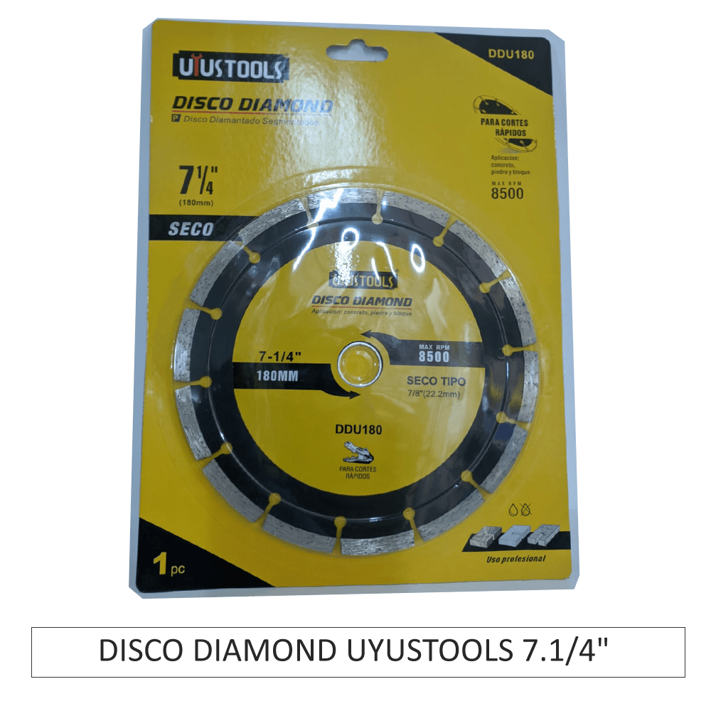 DISCO DIAMOND UYUSTOOLS 7.1/4" | Ferretería San Carlos