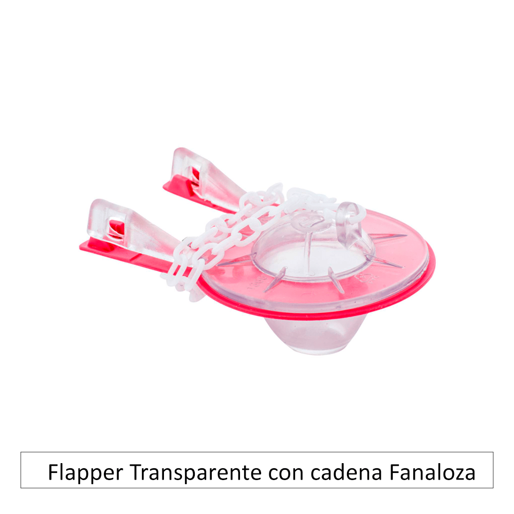 Flapper Transparente con cadena Fanaloza | Ferretería San Carlos