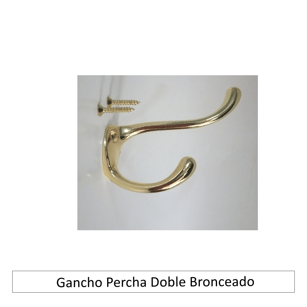 GANCHO PERCHA DOBLE BRONCEADO | Ferretería San Carlos