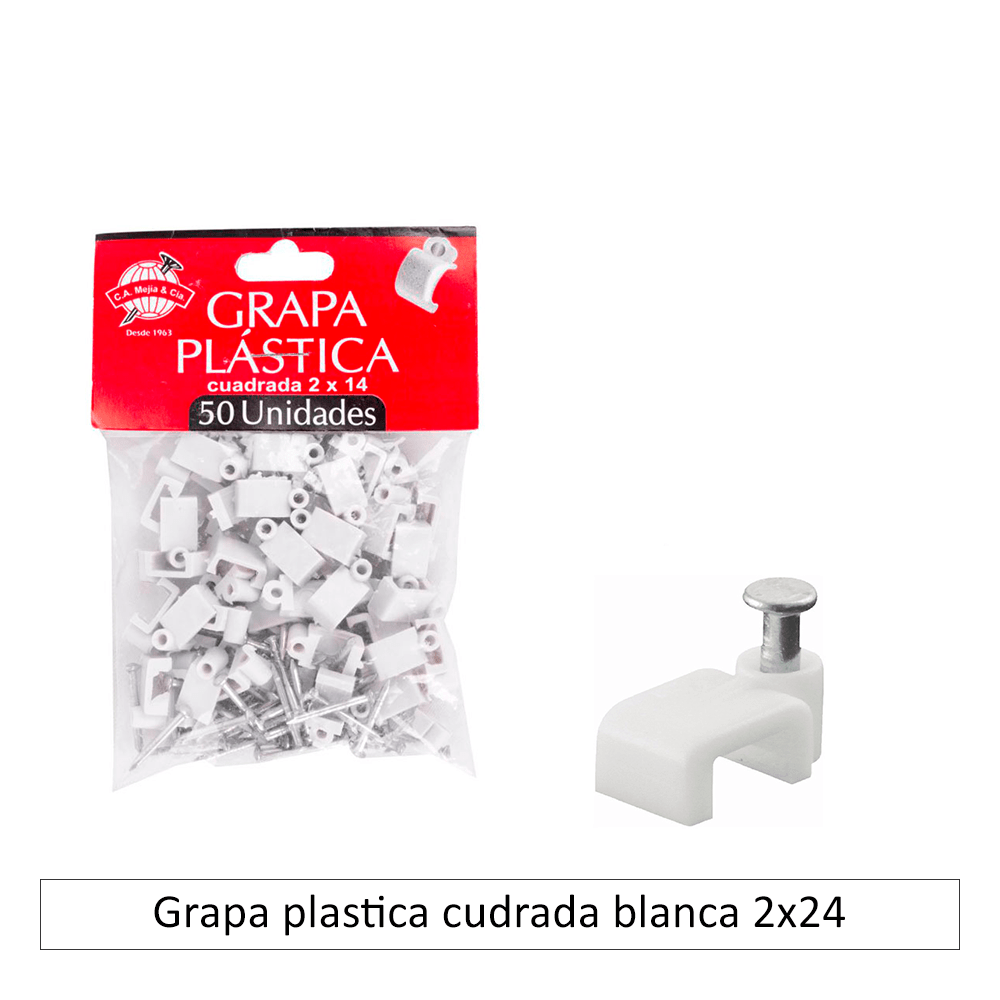 Grapa plastica cudrada | Ferretería San Carlos