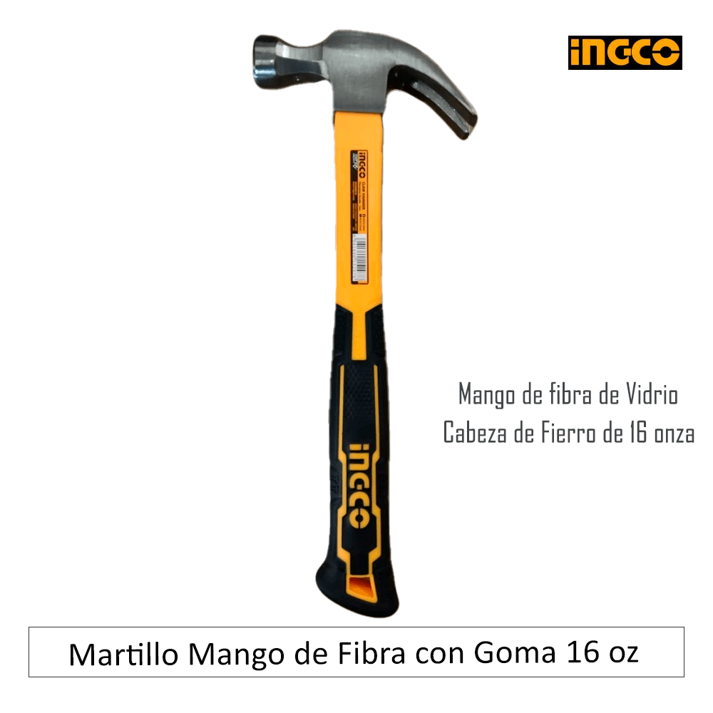 Martillo Mango de Fibra con Goma 16 oz | Ferretería San Carlos