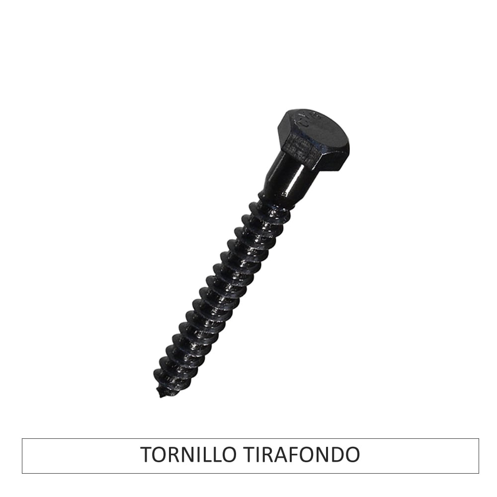 TORNILLO TIRAFONDO HEX PAVONADO (negro) | Ferretería San Carlos