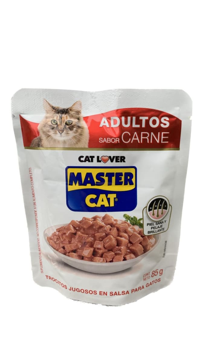 (C20) MASTER CAT SOB. ADULTO (CARNE) 85G X 5U. | Distribuidora y ...