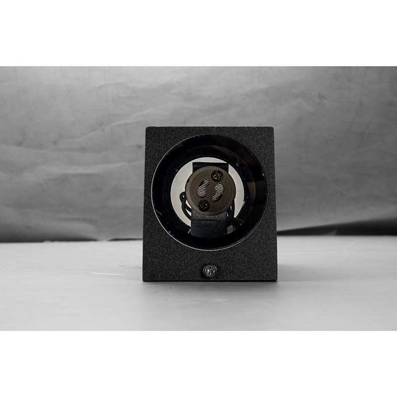 APLIQUE PORTA GU10*2 RECTANGULAR IP54 NEGRO | avechile