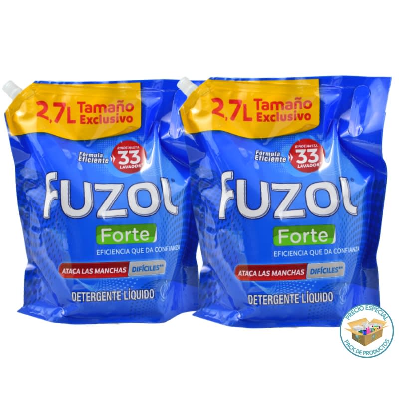 Detergente Líquido Fuzol Forte 2,7 litros Pack 2un | Punto Oriente ...