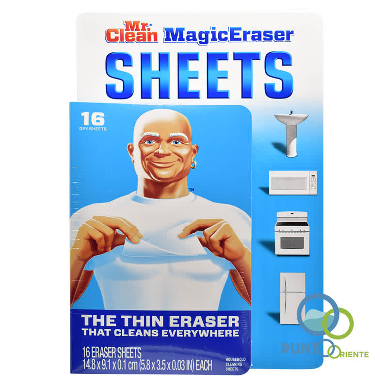 Magic Eraser Mr. Clean Sheets 16 unidades | Punto Oriente - Productos ...