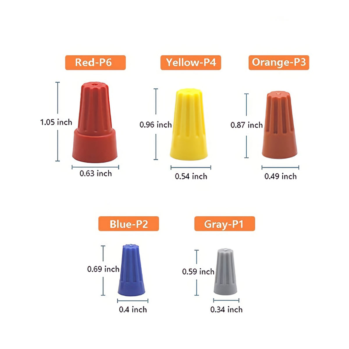 Conector Cónico P-71 8,5x6,7x15mm x100 Gris | Presente.cl