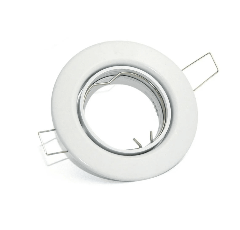 Base GU10 Basculante Blanco Metal 97/28mm Corte 65mm | Presente.cl