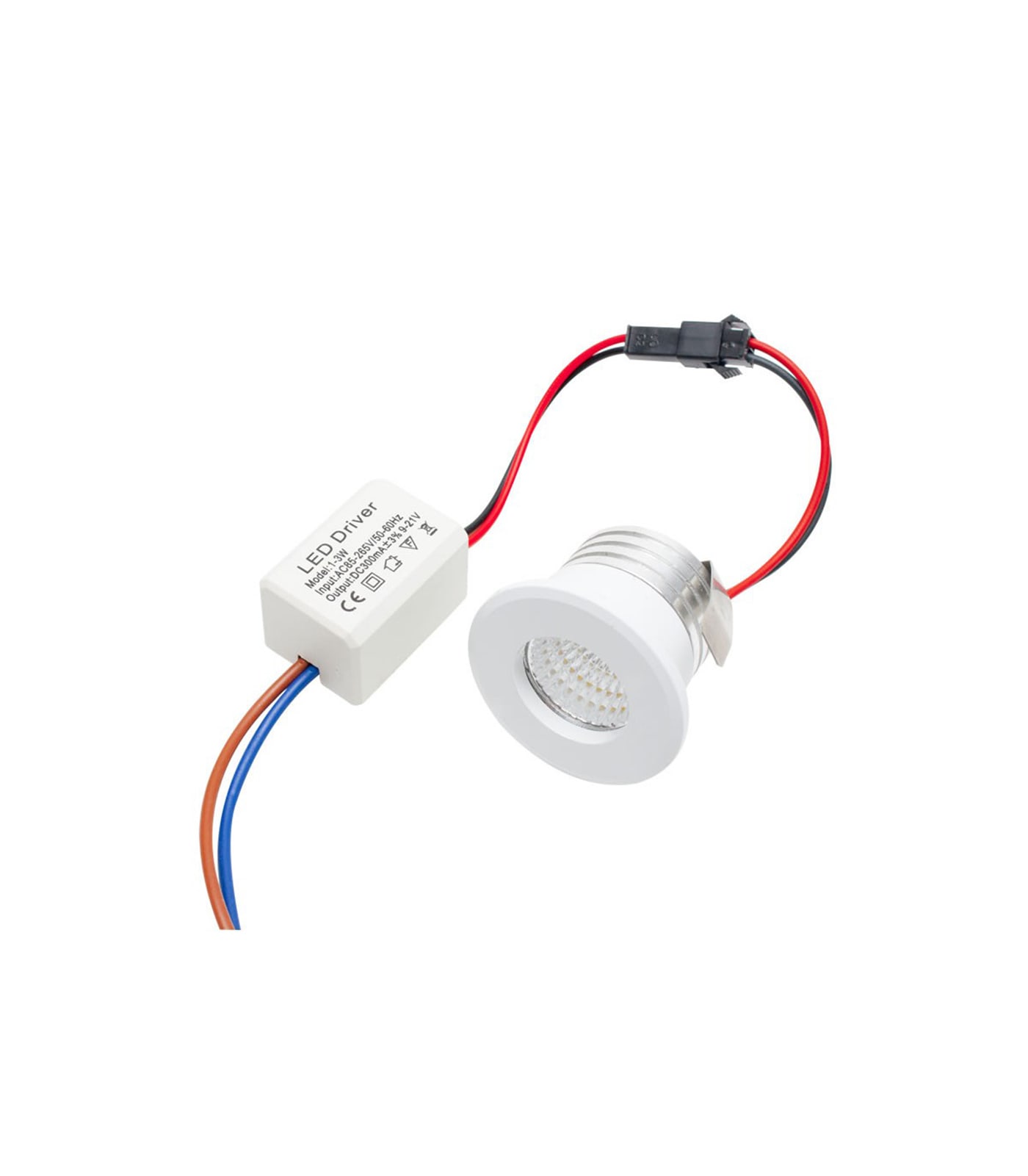 Foco Spot Mini 3W 3000K Luz Cálida Blanco Embutido Redondo | Presente.cl