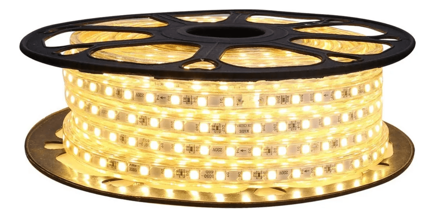Cinta Led 220V 5050 8W/m IP65 60led/m 3000k Luz Calida 50mt (vm ...