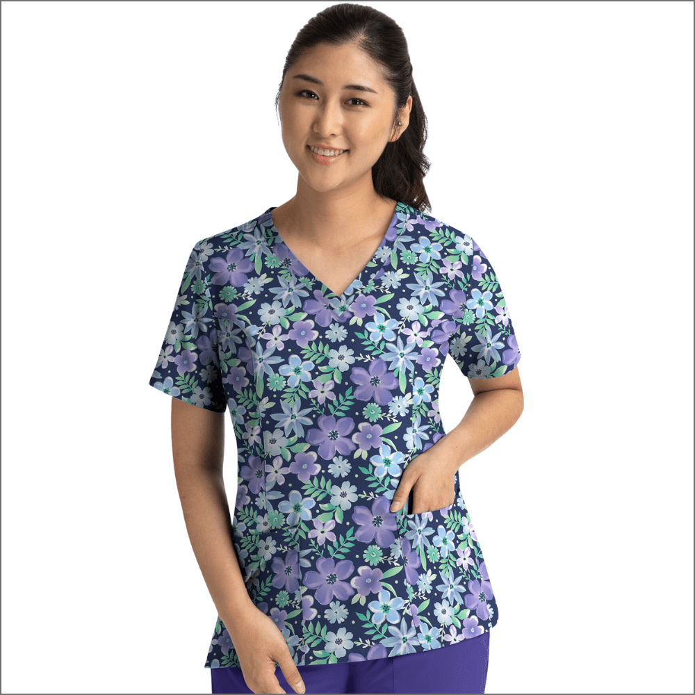 POLERA CLINICA MUJER ESTAMPADA MAEVN 1767 SPFA | Shopsale Uniformes