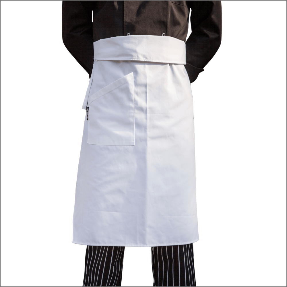 MANDIL CHEF/GARZON UNISEX CON BOLSILLO BLANCO | Shopsale Uniformes