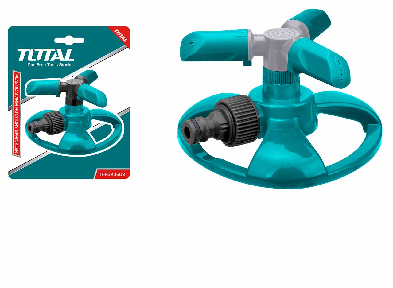 ASPERSOR GIRATORIO DE PLASTICO TOTAL 3 BRAZOS (THPS23602) | Aceitera ...
