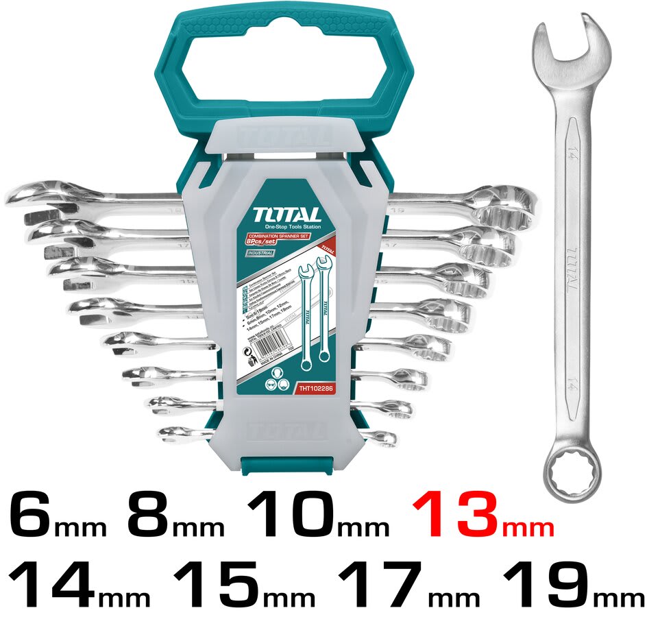 JUEGO DE LLAVES TOTAL COMBINACION 8 PIEZAS 6 - 19MM (THT102286 ...