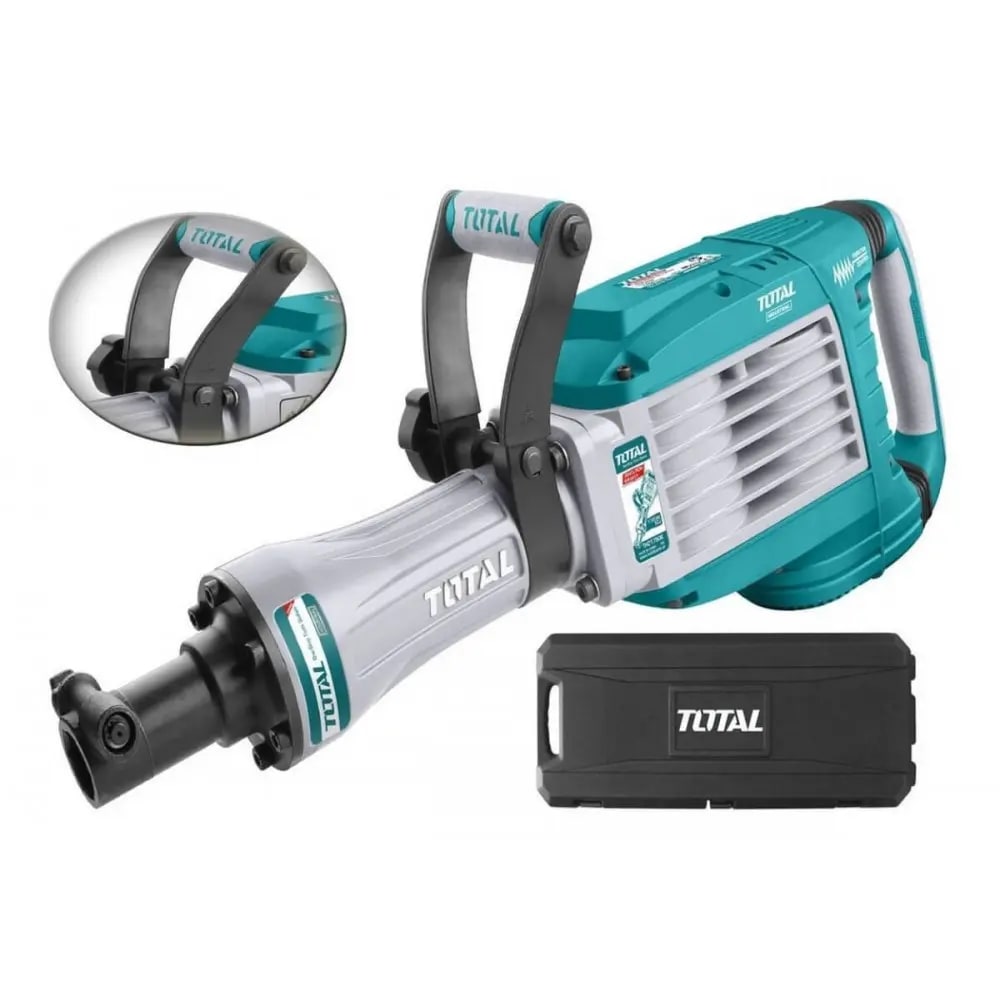 MARTILLO DEMOLICION TOTAL 1700W / 50J + 2 CINCELES 16KGS (TH217506) | Aceitera Regional