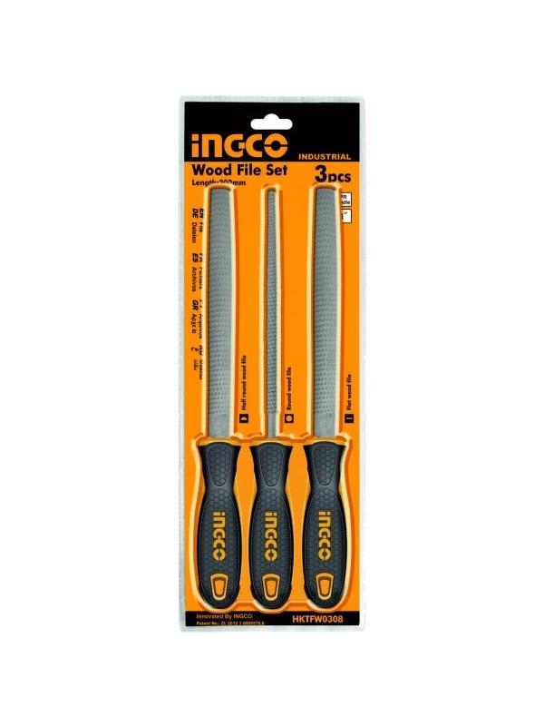 SET DE LIMATONES PARA MADERA 3 PIEZAS INGCO (HKTFW0308) | Aceitera Regional