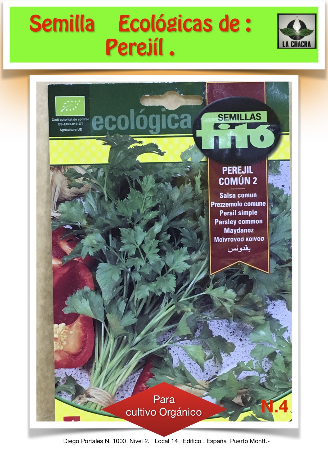 Perejíl Común Orgánico | Semillas La Chacra