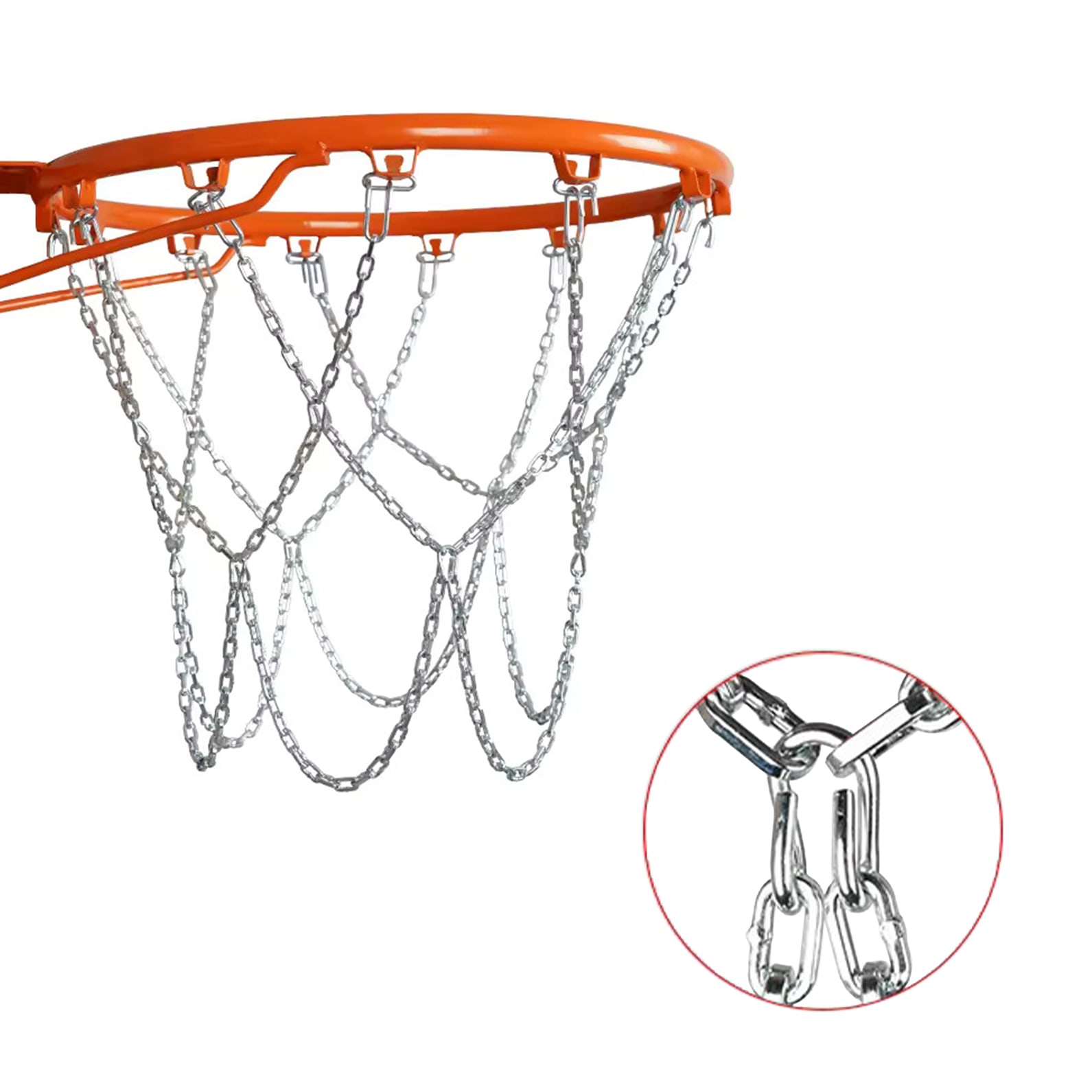 Red de Acero Cromada Cadena Para Canasta de Baloncesto Malla | Force CL
