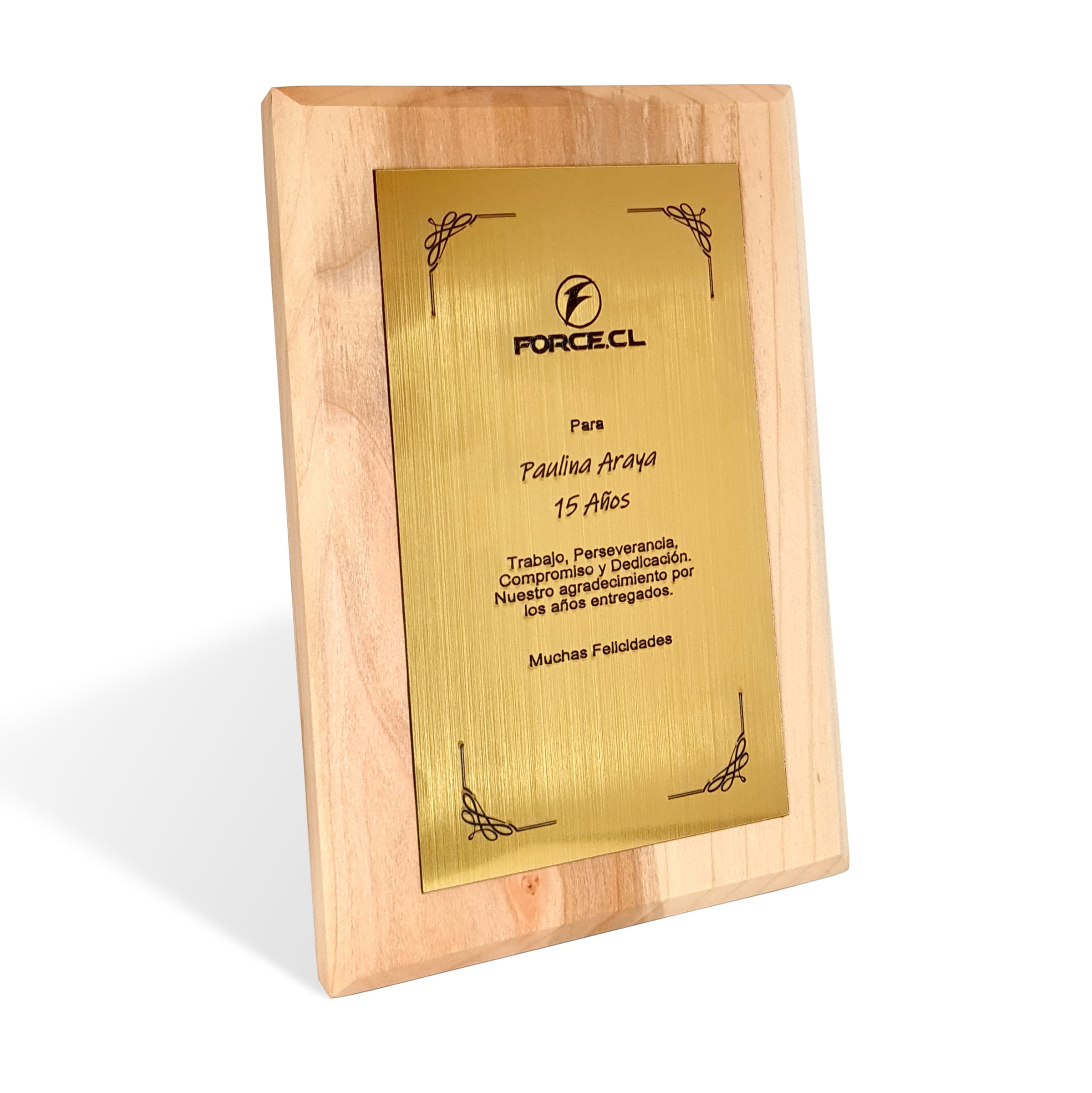 Galvano Madera Nativa de Pared 28x15 cm | Force CL