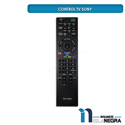 CONTROL TV SONY - Insumos Isla Negra