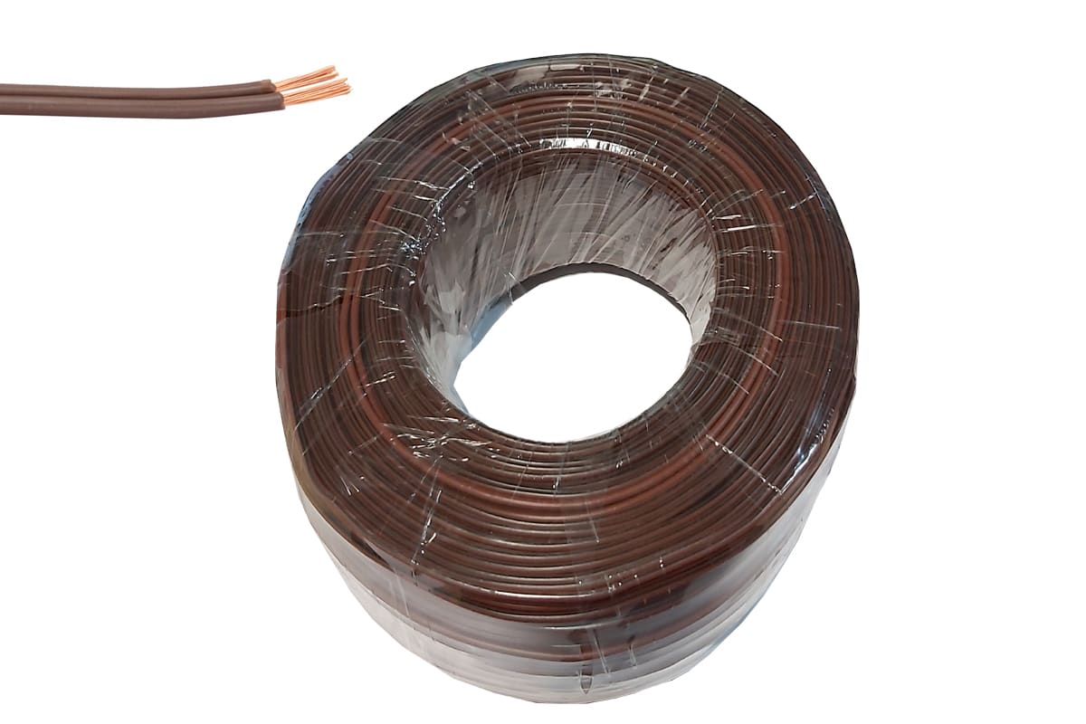 CABLE 2X24 AWG COLOR CAFE ROLLO 100 METROS | Ikseg Store